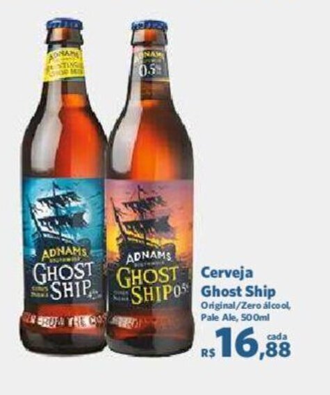Cerveja SHIPO Ghost Ship Original/Zero álcool, Pale Ale, 500ml oferta ...