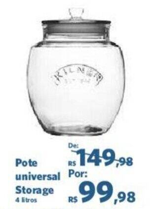 Pote universal Por: Storage 4 litros oferta na Sam's Club