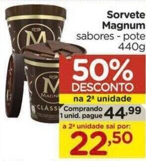 Sorvete Magnum sabores - pote 440g oferta na Carrefour