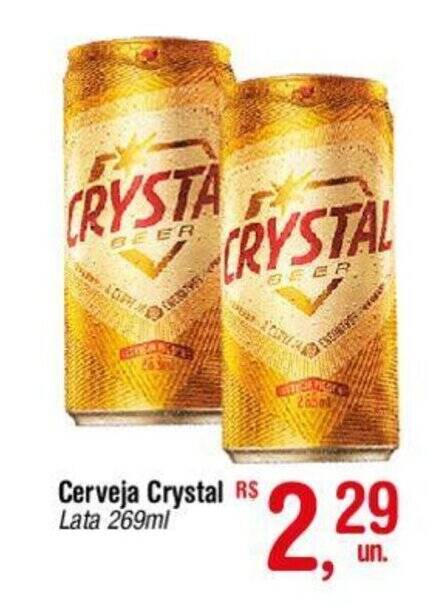 Cerveja Crystal Lata 269ml oferta na Fort Atacadista