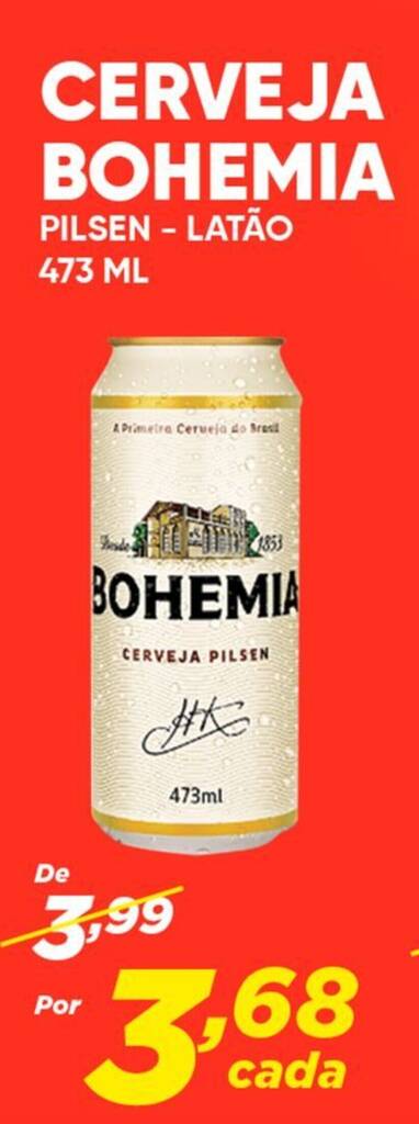 CERVEJA BOHEMIA PILSEN - LATÃO 473 ML oferta na Dia