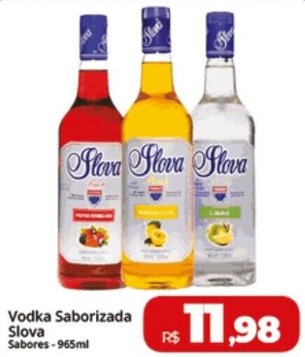 Vodka Saborizada Slova Sabores-965ml oferta na Rebouças Supermercados