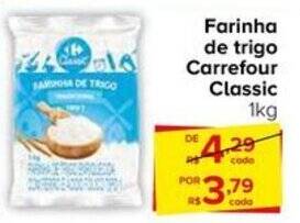Farinha de trigo Carrefour Classic 1kg oferta na Carrefour