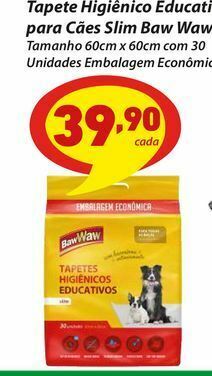 Tapete higiênico educativo para cães slim baw waw oferta na Bridgestone