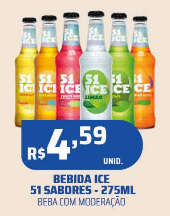 BEBIDA ICE 51 SABORES - 275ML oferta na Tatico