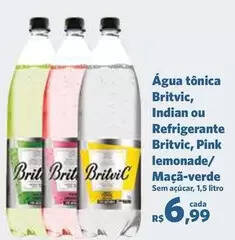 Pink - britvic - água tônica, indian ou refrigerante lemonade/ maçã ...
