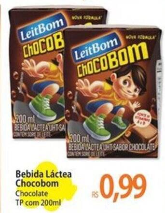 Bebida Láctea Chocobom Chocolate TP com 200 ml oferta na Atacadão