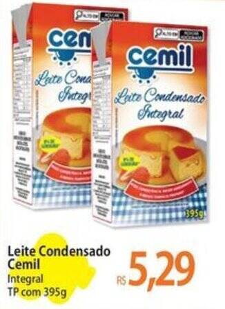 Leite Condensado Cemil Integral TP com 395 g oferta na Atacadão