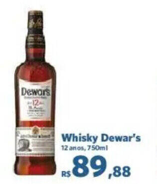 Whisky Dewar's 12 anos, 750 ml oferta na Sam's Club
