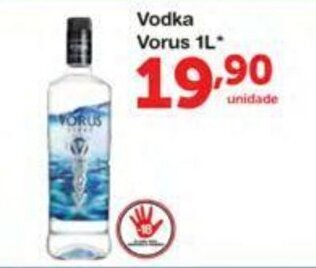 Vodka Vorus 1L oferta na Roldão