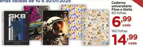 Extreme - caderno universitario flow stella oferta na Carrefour