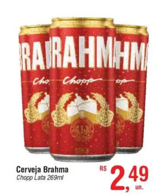 Cerveja Brahma Chopp Lata 269 ml oferta na Fort Atacadista