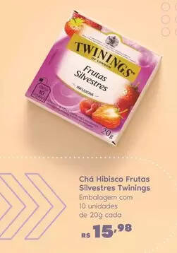 Twinings - chá hibisco frutas silvestres oferta na Sam's Club