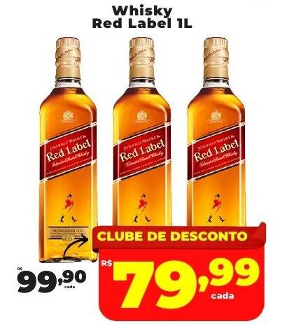 Whisky Red Label 1 l oferta na Rede uniforça
