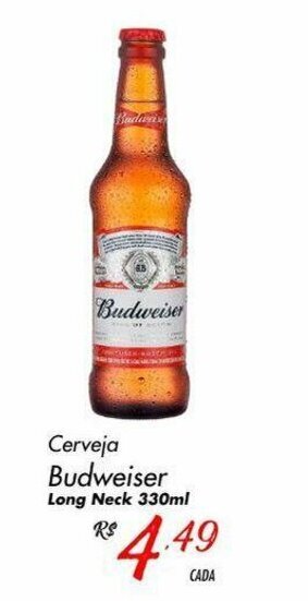 Cerveja Budweiser Long Neck 330ml Oferta Na Muffato