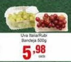 Uva Italia/ Rubi bandeja 500g oferta na Rossi Supermercado
