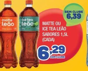 Matte ou ice tea leão sabores 1,5l (cada) oferta na Costazul Supermercados