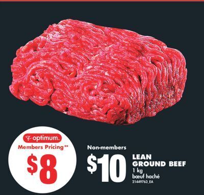 Lean ground beef, 1 kg offer at No Frills