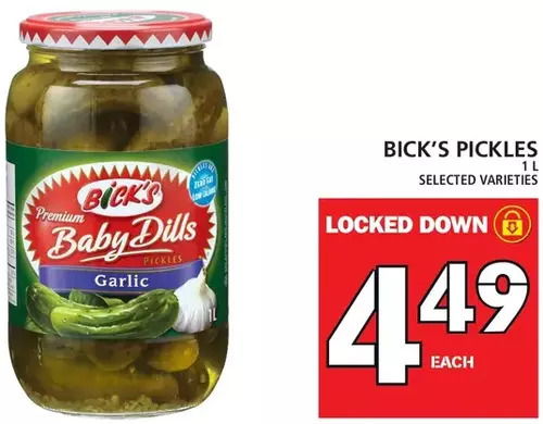 Bick's pickles offer at Food Basics