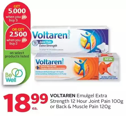 Voltaren emulgel extra strength 12 hour joint pain or back & muscle ...