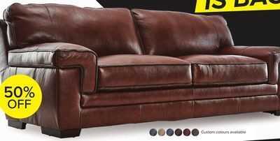 Chestnut Stampede Leather Sofa | Baci Living Room