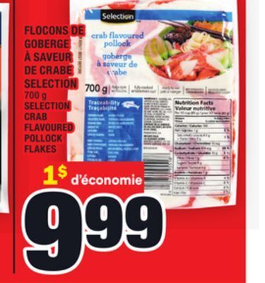 Flocons de goberge à saveur de crabe selection | selection crab ...