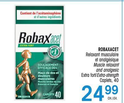 Robaxacet relaxant musculaire et analgésique muscle relaxant and ...