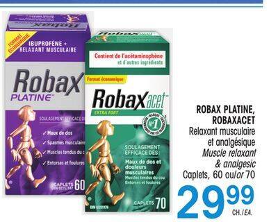 Robax platine, robaxacet relaxant musculaire et analgésique/muscle ...