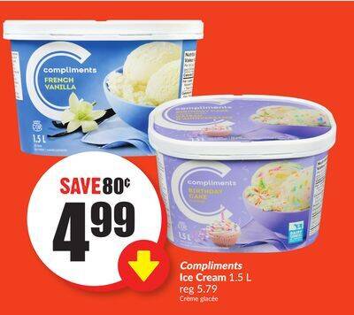 Compliments Ice Cream offer at FreshCo