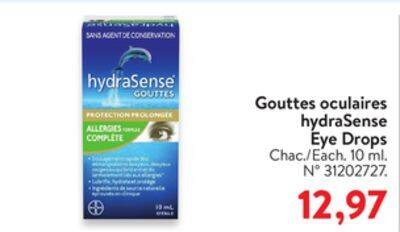 hydraSense Eye Drops offer at Walmart
