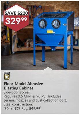 Floor-Model Abrasive Blasting Cabinet offer at Princess Auto