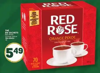 RED ROSE Orange pekoe TEA BAGS offer at Marché Bonichoix