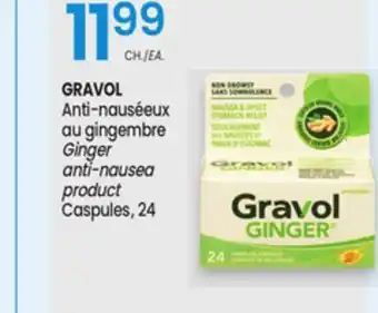 GRAVOL Anti-nauséeux au gingembre Ginger/anti-nausea product Caspules ...
