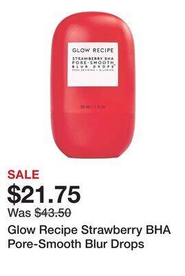 Glow Recipe Strawberry BHA Pore-Smooth Blur Drops offer at Sephora