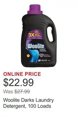 Woolite Darks Laundry Detergent, 100 Loads offer at Costco