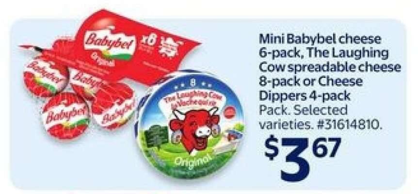 Mini Babybel cheese 6-pack, The Laughing Cow spreadable cheese 8-pack ...