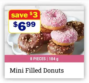 Mini Filled Donuts offer at M & M Food Market