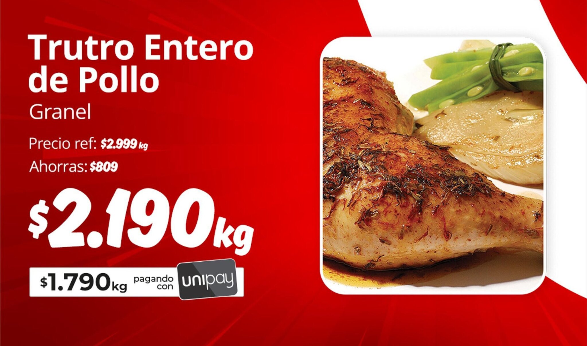 Trutro Entero de Pollo Granel oferta en Unimarc