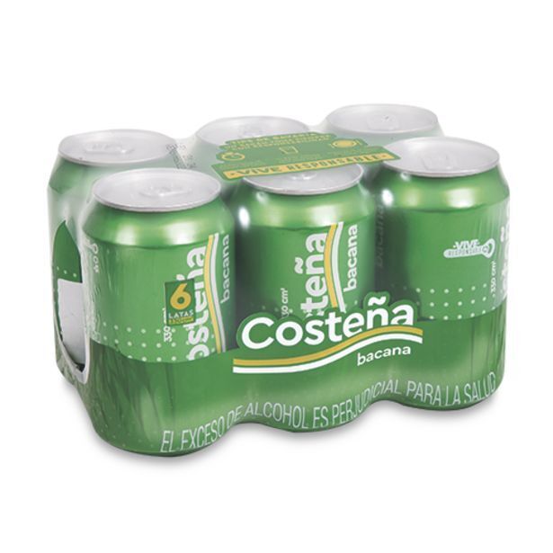 Oferta Cerveza lata costena bacana 330mlx6u en Makro