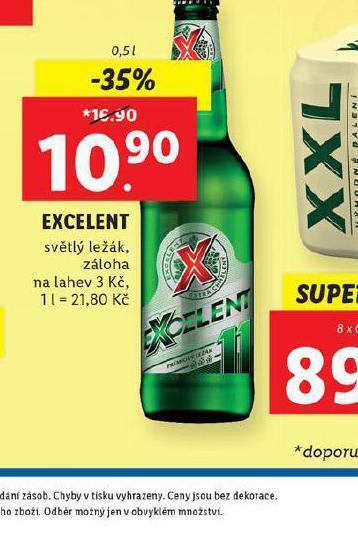 Pivo excelent 11 nabídky v Lidl