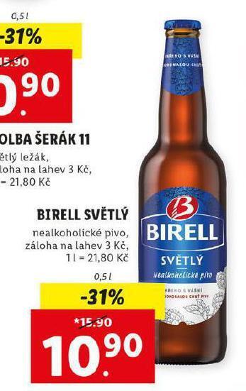 Birell nealkoholické pivo nabídky v Lidl