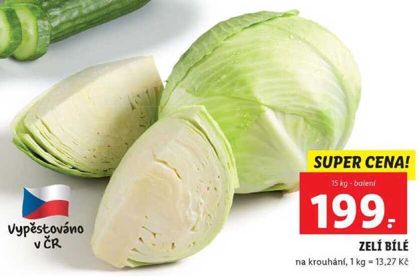 Zelí bílé na krouhání, 15 kg nabídky v Lidl