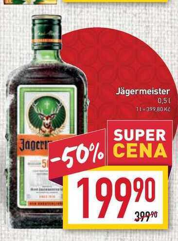 Jägermeister 0,5l nabídky v Billa