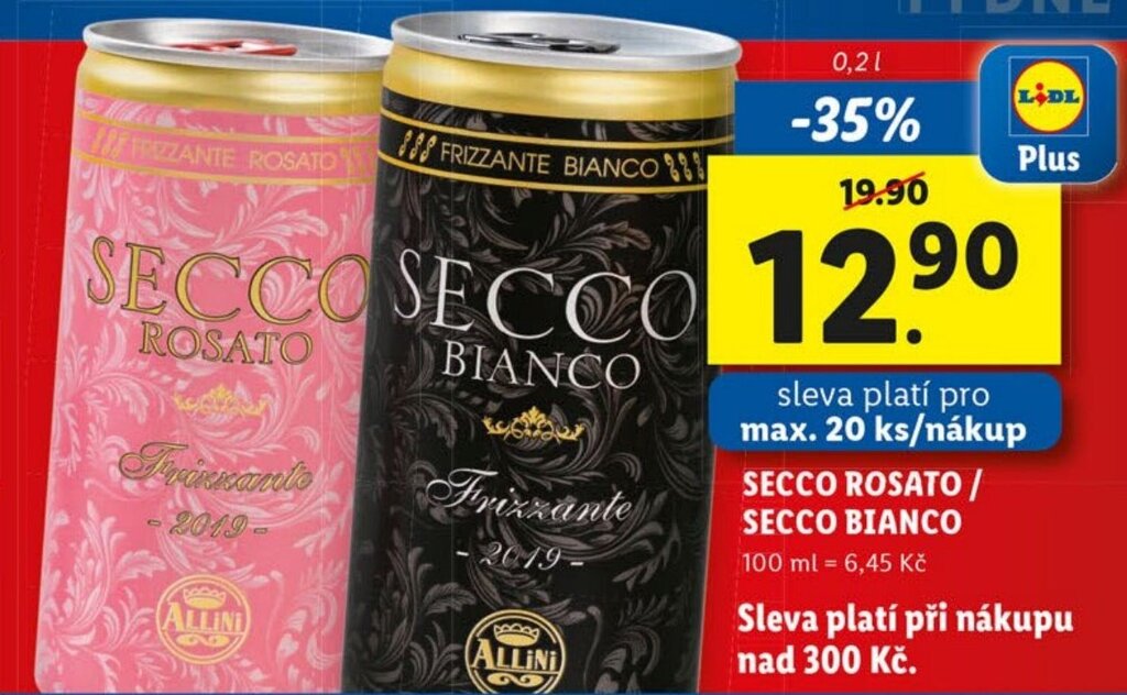 Allini Secco Rosato/Secco Bianco 0,2l nabídka v Lidl