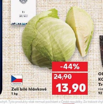 Zelí bílé hlávkové nabídky v Kaufland
