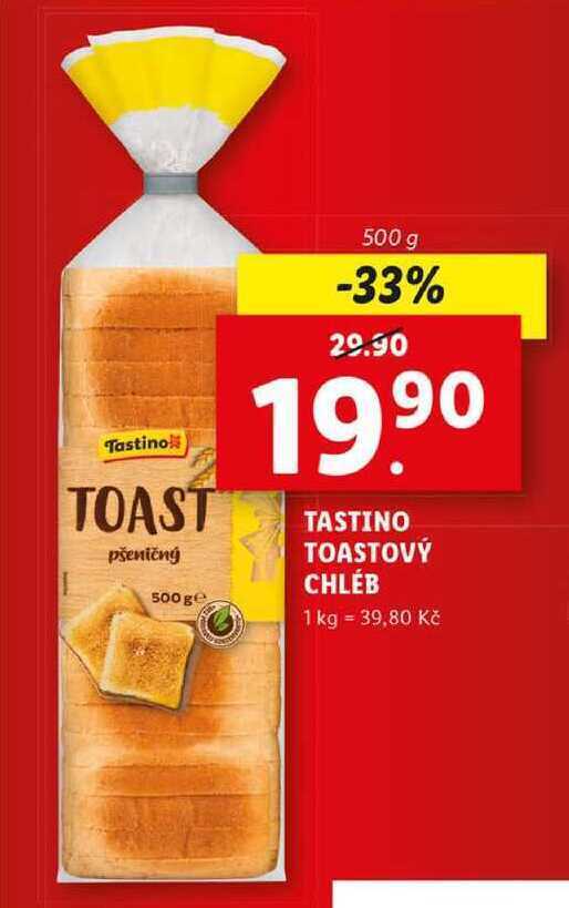 Tastino toastový chléb, 500 g nabídka v Lidl