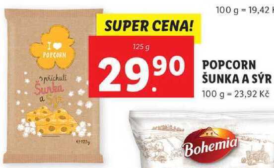 Popcorn šunka a sýr, 125 g nabídka v Lidl