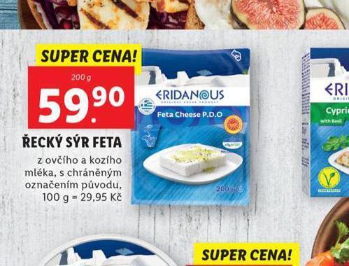 Řecký sýr feta nabídky v Lidl