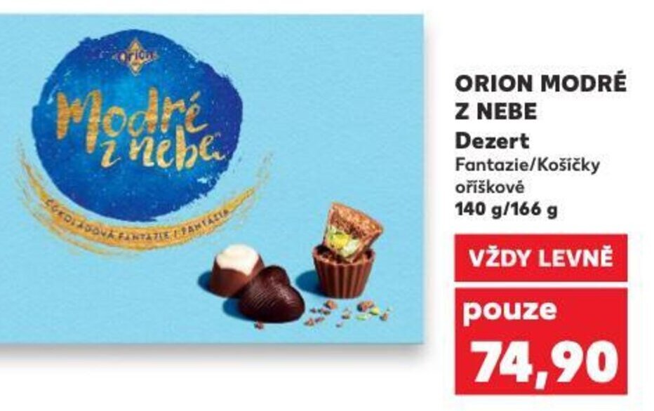 ORION MODRÉ Z NEBE Dezert nabídky v Kaufland