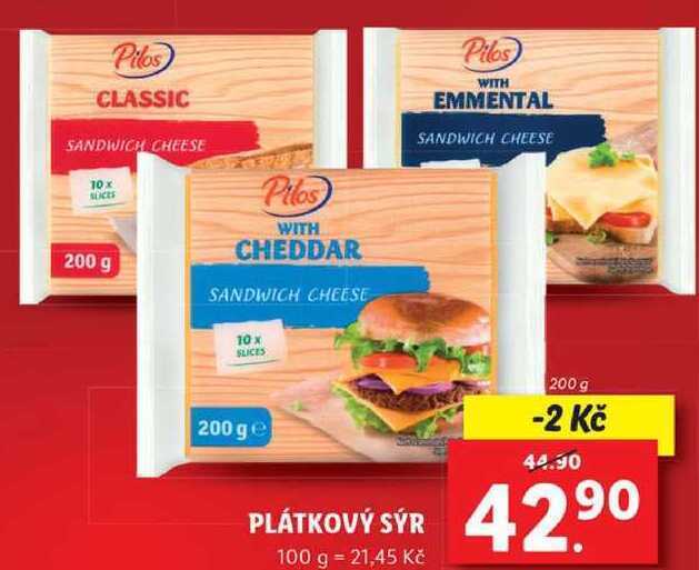 Plátkový sýr, 200 g nabídky v Lidl